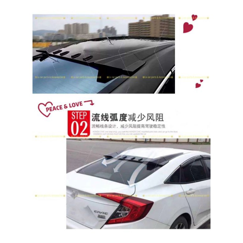 Car Rear Top Roof Glass spoiler Window boot Trunk Lip wing Vios city ...