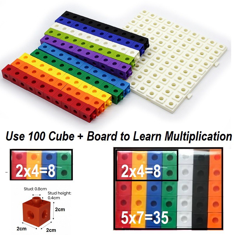 [KMY Ready Stock] Math Linking Cube (FREE e-Card) for Addition, Minus ...