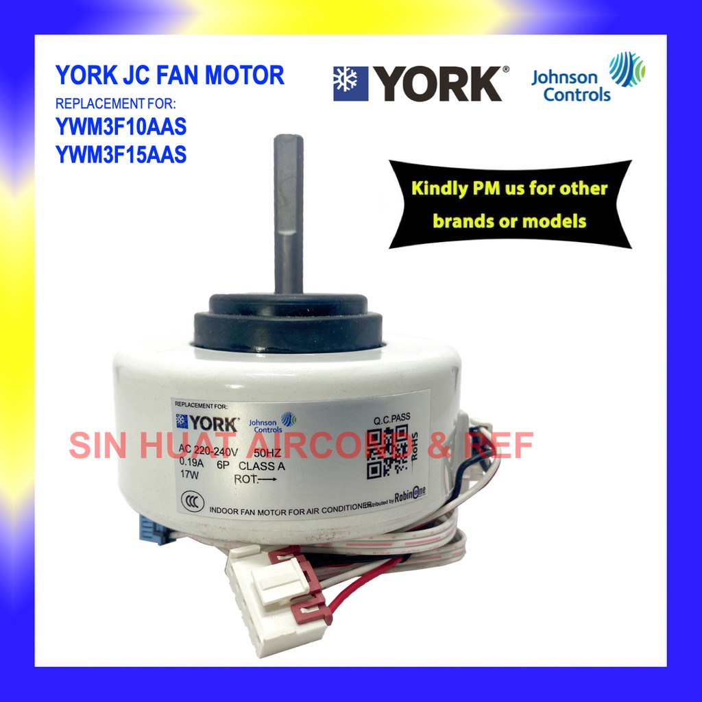 YORK Johnson Controls Johnson Control Indoor Fan Motor York JC ...