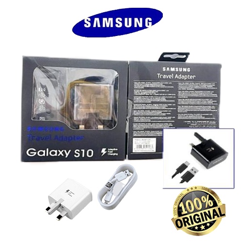 SAMSUNG GALAXY S10/ S10 PLUS T 3 PIN PLUG RAVEL ADAPTER FAST CHARGING ...