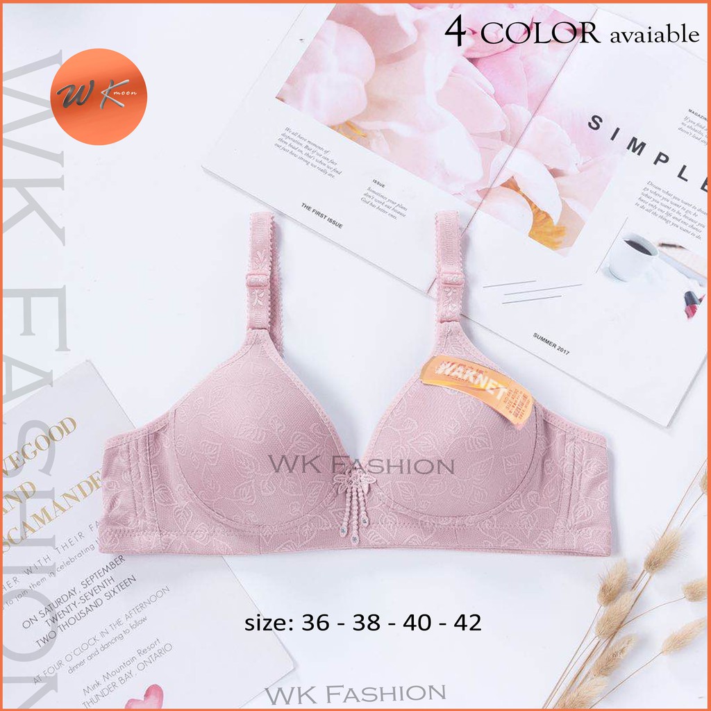 WK Women Beauty Lace Wireless Bra / B cup Women Full Coverage Bra / Non ...
