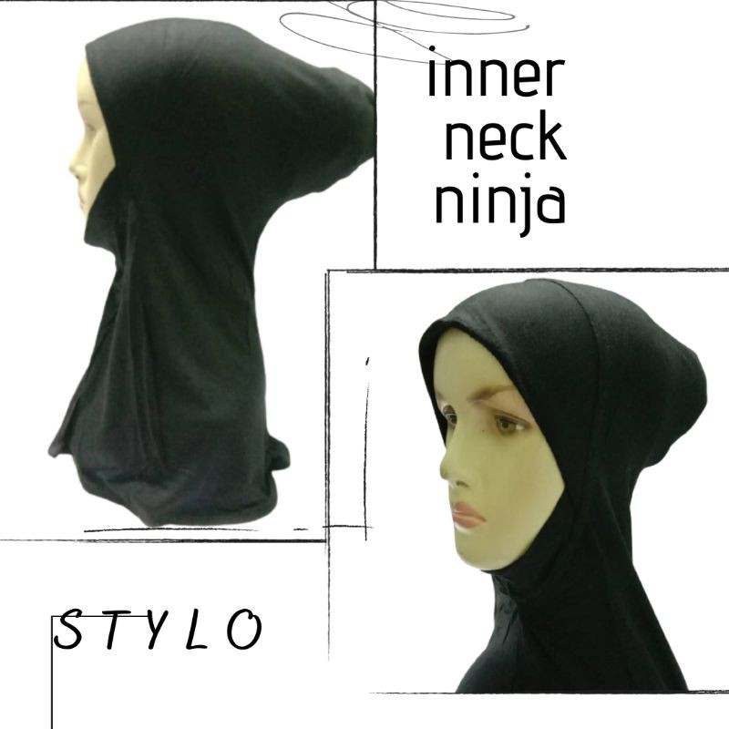 [Black] Inner neck ninja/skarft/ anak tudung | Shopee Malaysia