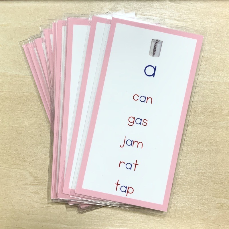 Montessori Pink Series - Word List - CVC Words | Shopee Malaysia