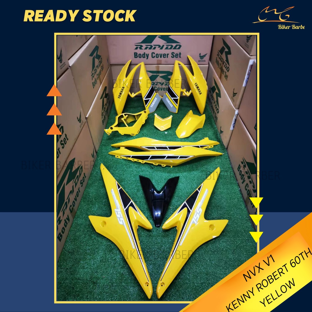 [READY STOCK] RAPIDO COVER SET NVX V1 YELLOW BODY YELLOW COVER KENNY ...
