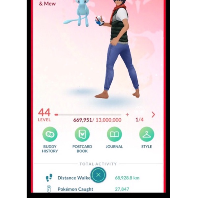 Level 43/44 POKEMON GO|shiny mew|shiny galarian darumaka|shiny mewtwo ...