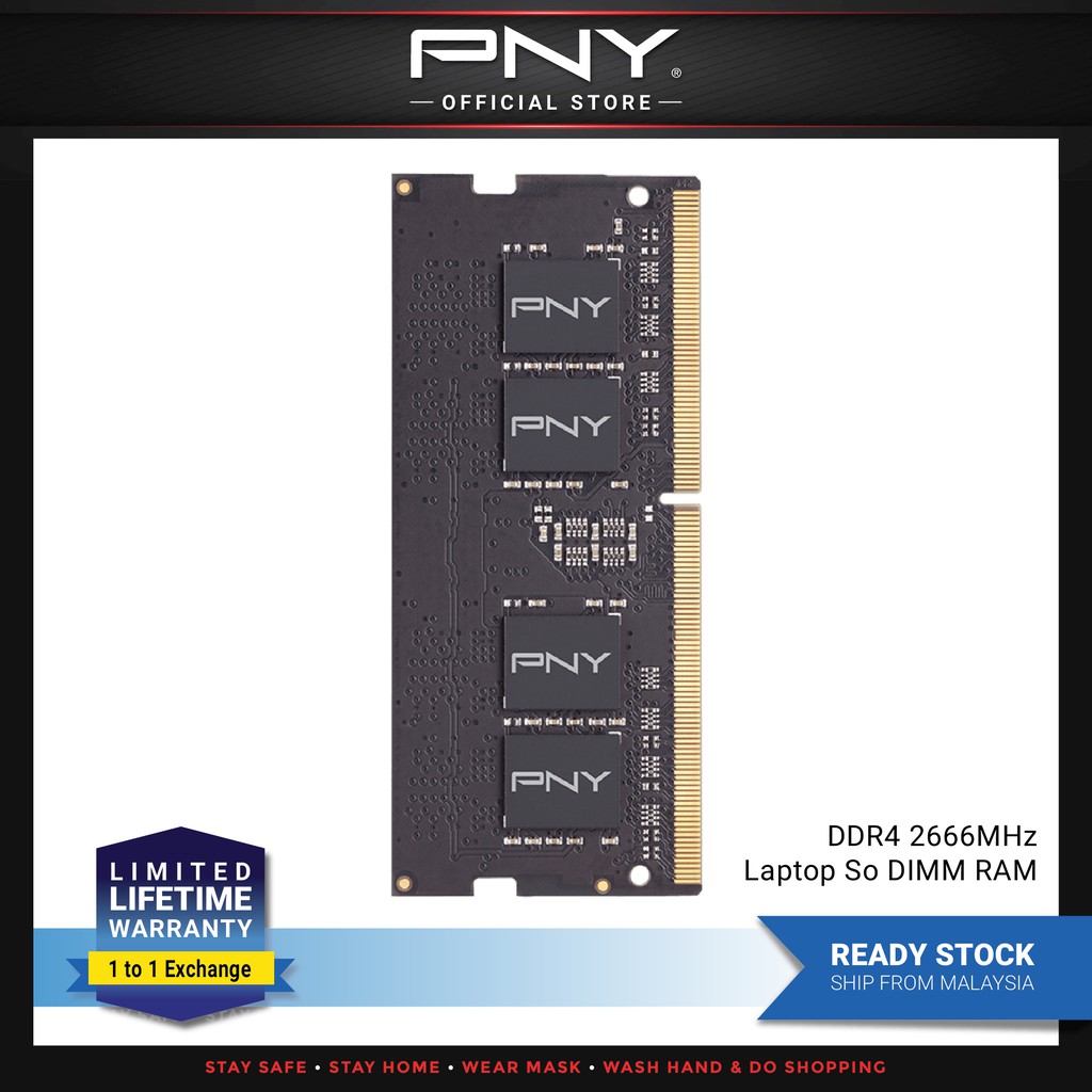 PNY Performance DDR4 2666MHz Notebook Ram Memory 8GB /16GB | Shopee ...