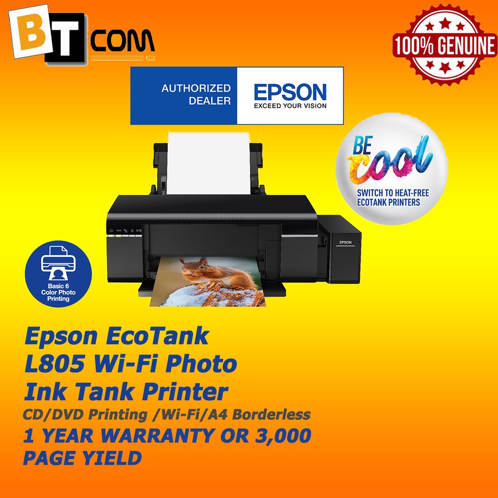 Epson L805 Wi-Fi Photo Ink Tank Printer | Shopee Malaysia