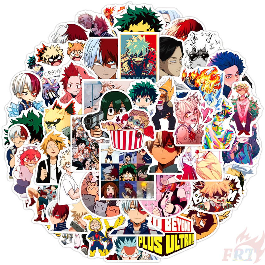 50Pcs/Set Q Funny My Hero Academia Series 02 Stickers Midoriya Izuku ...