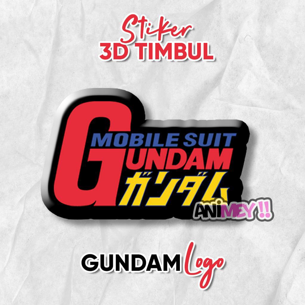 3d Emblem Sticker Embossed Gundam Logo/Anime Resin Sticker | Shopee ...
