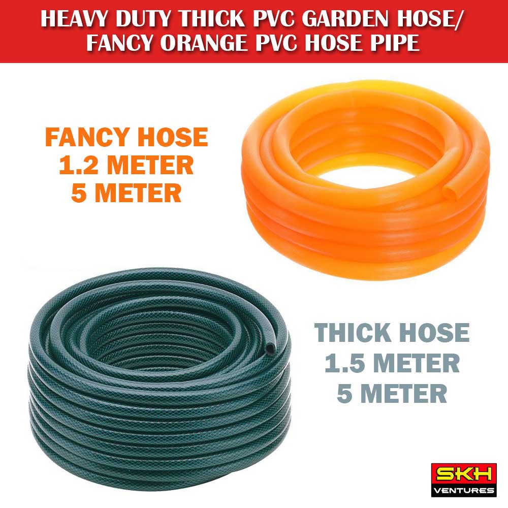 PVC Fancy Hose & Heavy Duty Garden Hose / Paip Getah PVC (1.2M / 1.5M ...
