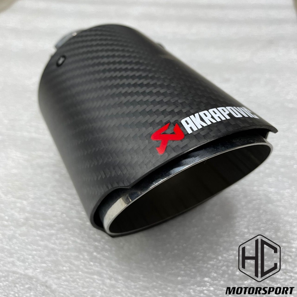 Akrapovic Carbon Fiber Exhaust Tip Universal Car Ekzos Tail Pipe Single ...