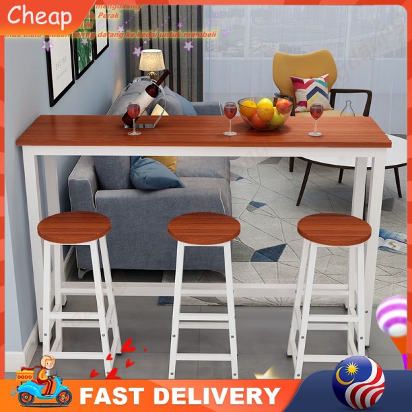 High-leg bar table and chair combination wall table home window side ...