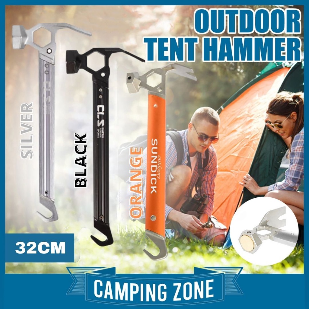 Camping Hammer Multipurpose Outdoor Survival Tool Hammer Tent Camp Peg ...