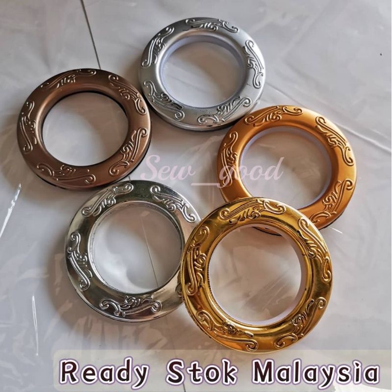 25/50pcs Curtain Ring Curtain Eyelet with/ without Nano Ring Langsir ...