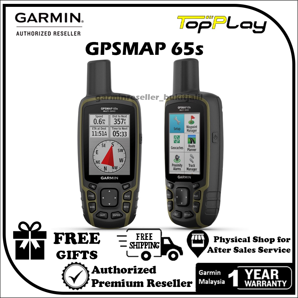 🇲🇾 GARMIN GPSMAP 65S - Outdoor Handheld Multiband Satellite GPS, Sea ...