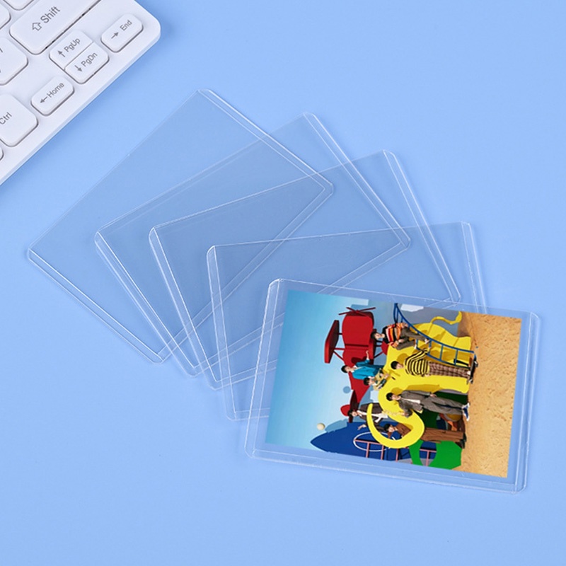 5 Pcs Waterproof Transparent PVC Card Case Student Portable Simple Card ...