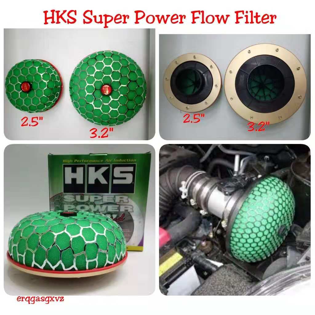HKS UNIVERSAL 63mm 76mm 80mm INCH AIR FILTER MUSHROOM OPEN POD AIR ...