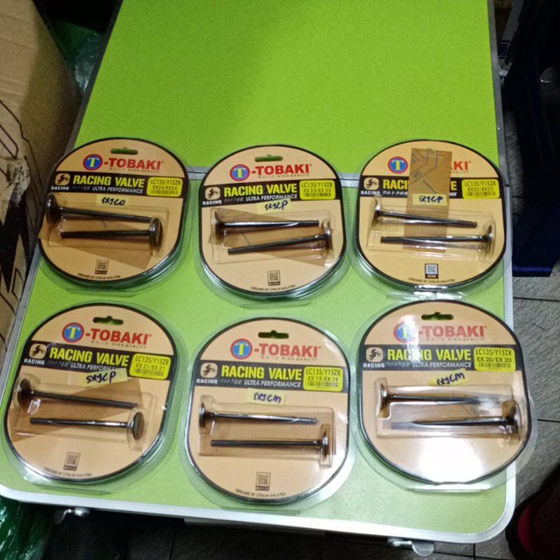 Tobaki Racing valve set (2pcs) Intake & Exhaust, LC135/Y15ZR , size 19 ...