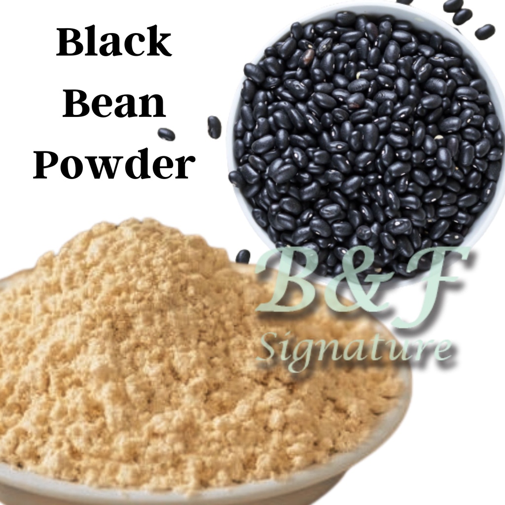 Black Soy bean Powder 1KG HARGA BORONG 无糖纯熟黑豆粉 Sugar-Free Cooked Black ...