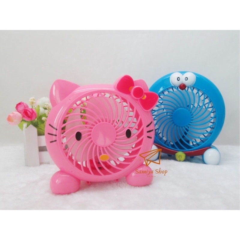 Mini Fan Doraemon Hello Kitty Rechargeable Intelligent Fan Mini ...