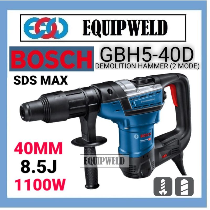 BOSCH GBH5-40D COMBINATION ROTARY HAMMER 2 MODE 40MM 8.5J 1100W (HEAVY DUTY) GBH5-40 GBH540D GBH ...
