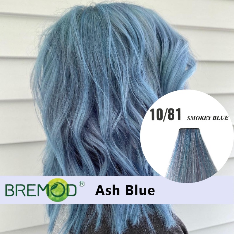 BREMOD Smokey Blue/Ash Blue Color Dye Professional Hair Color Cream ...