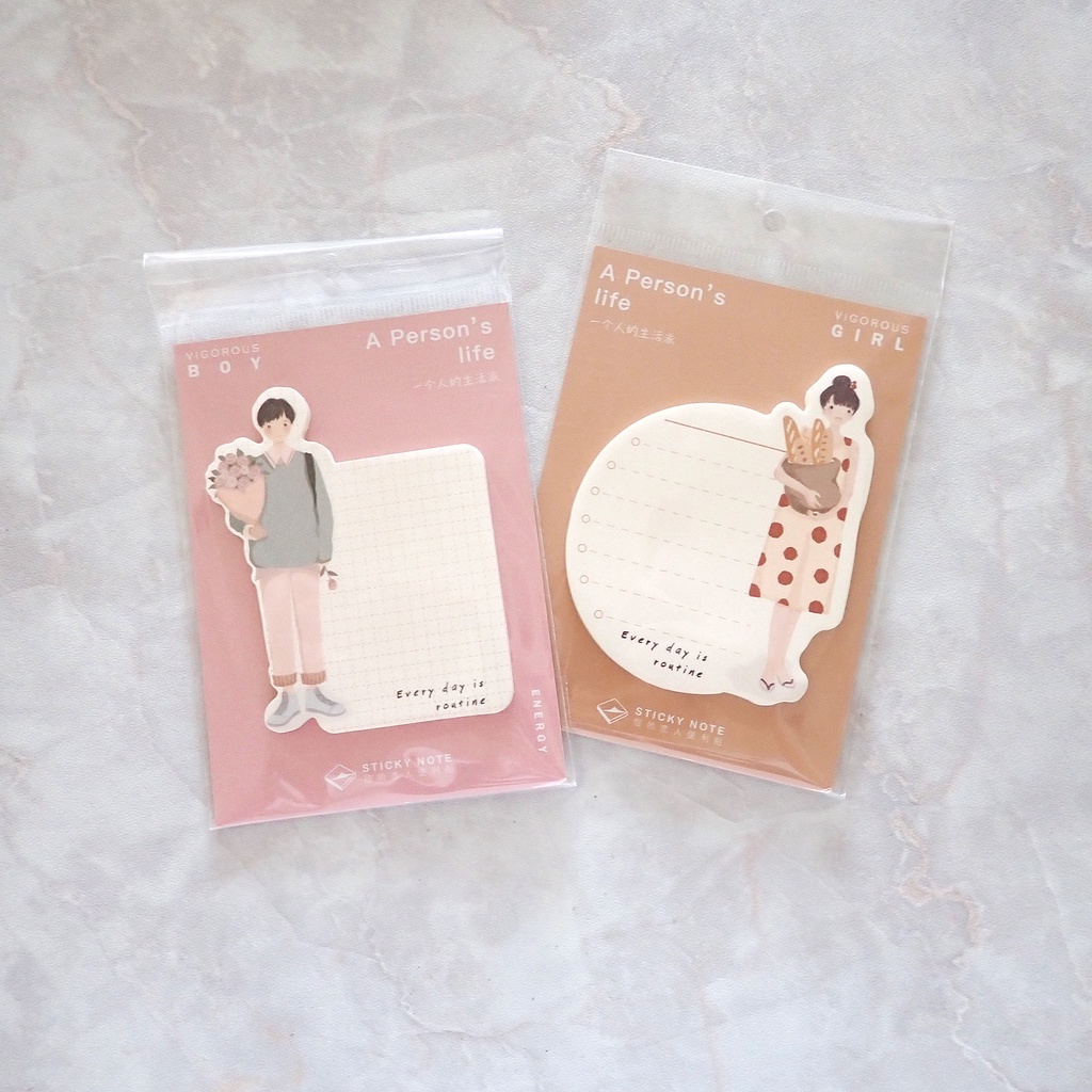 30 Sheets Couple Sticky Note, Lover Memo Notepaper, Boy Friend Note ...