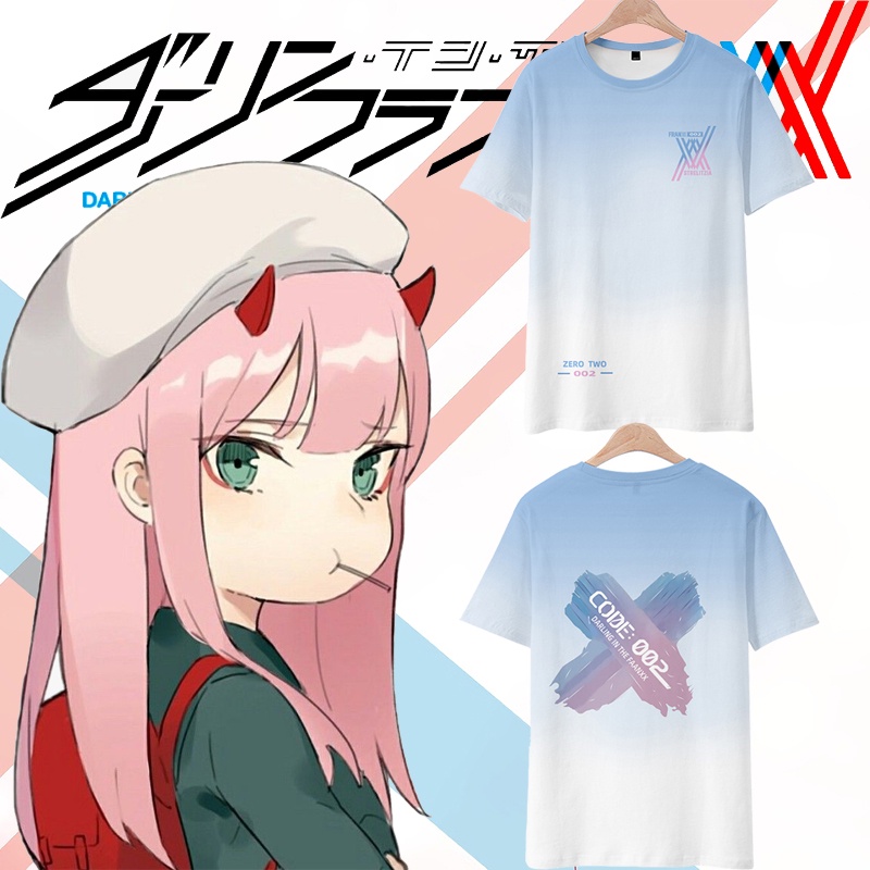 National Team 02 Anime Short-Sleeved T-Shirt DARLING in the FRANXX Pain ...