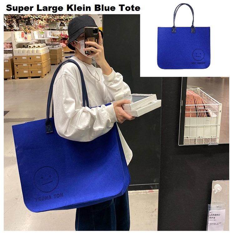 Korean Fashion Super Large Klein Blue Not Angry Tote Bag | Shopee Malaysia