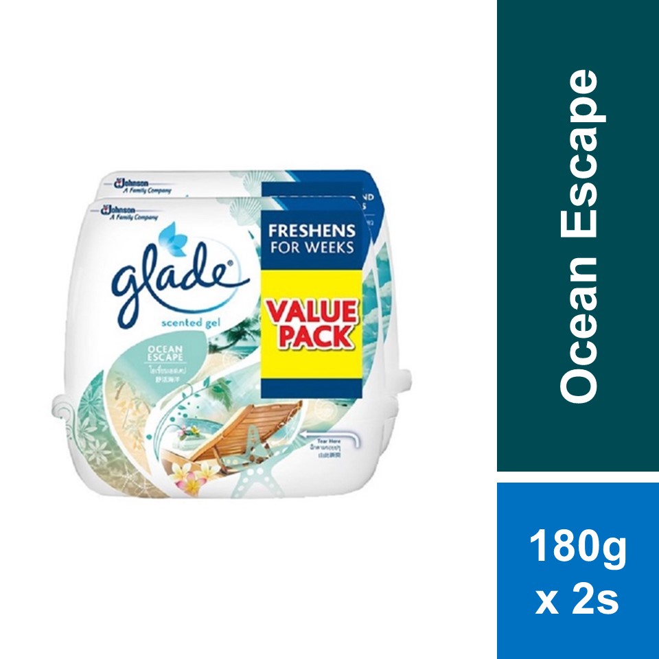 Glade Scented Gel Ocean Escape 180g x 2 (Twin Pack) | Shopee Malaysia