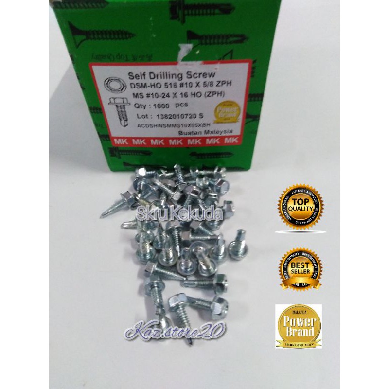 MK #10 x 3/4"Self Drilling Screw/ Skru Atap / Skru Kekuda | Shopee Malaysia