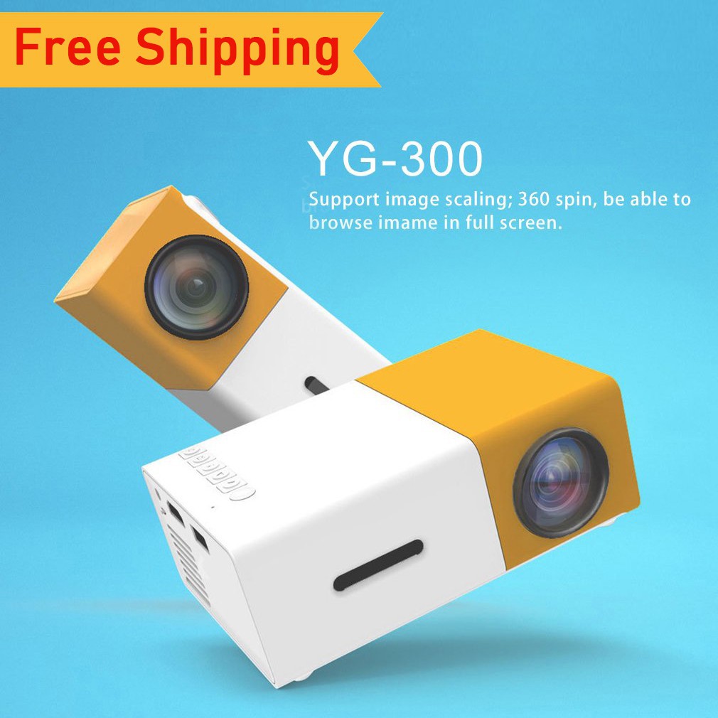 Portable Mini Projector YG300 3D HD LED Home Theater Cinema 1080p AV ...