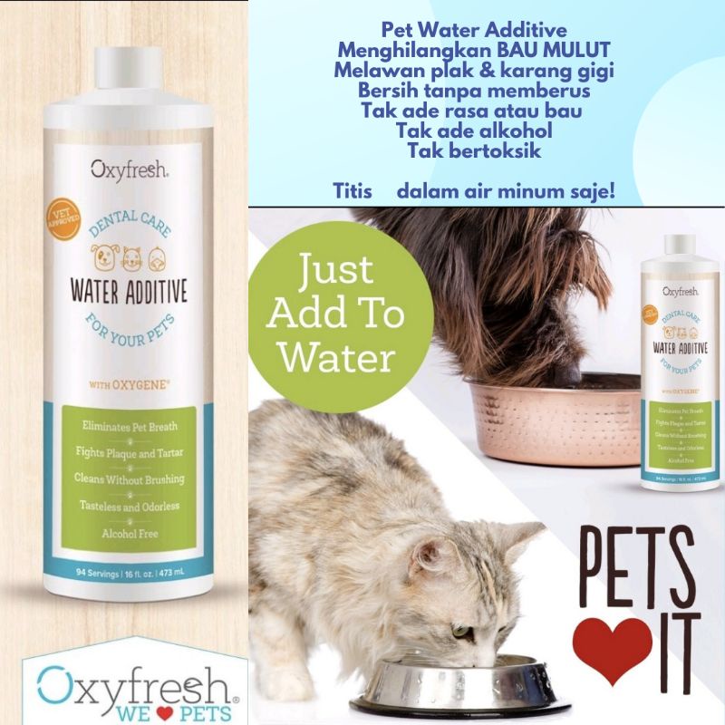 Pet Dental Oral Care/bau mulut/Oxyfresh Pet Water(473 ml)/ ulcer ...