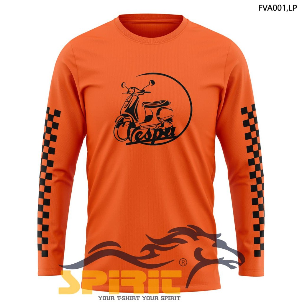Vespa raider men's long-sleeved premium distro all-color big size ...