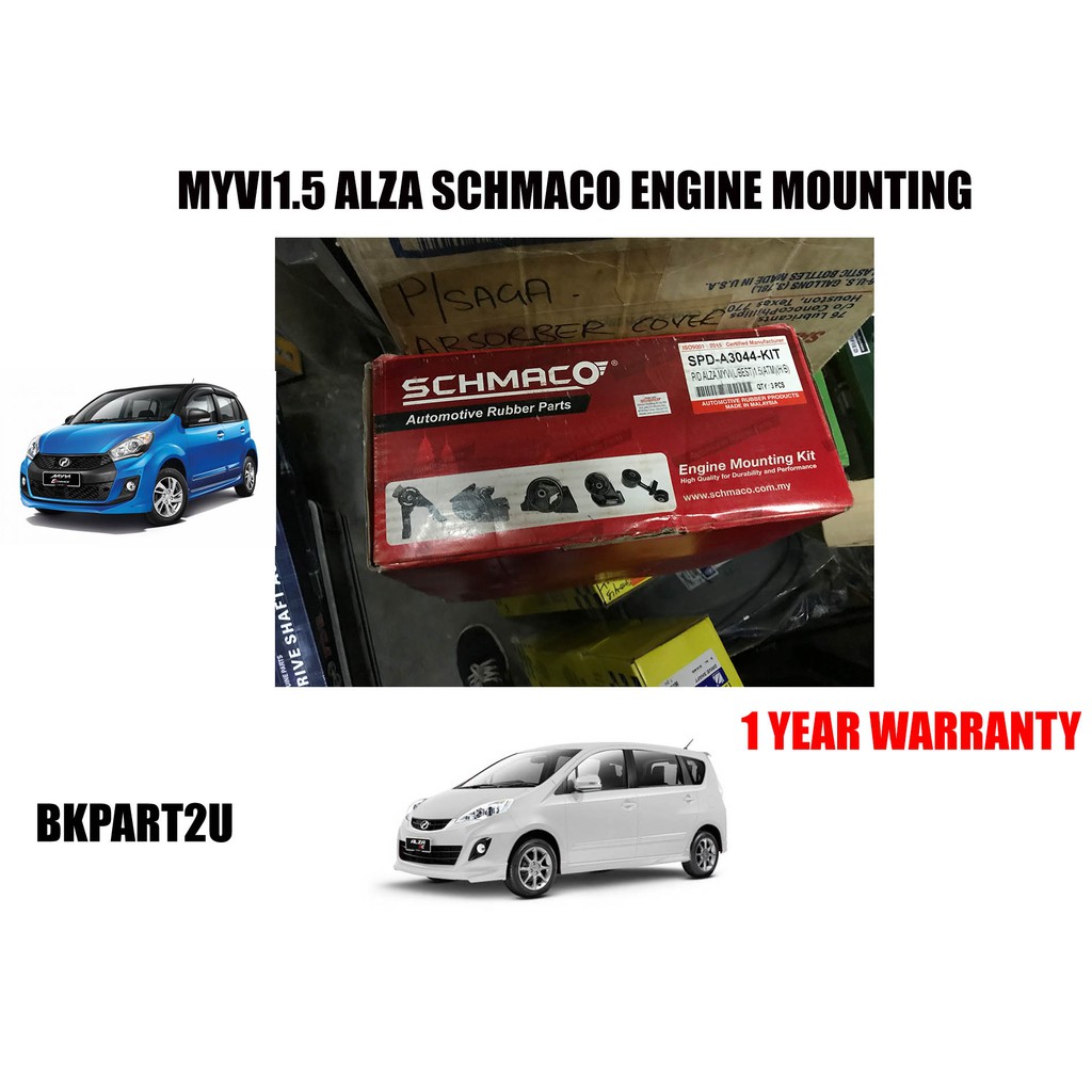 SCHMACO ENGINE MOUNTING KIT SET PERODUA MYVI 1.5 LAGI BEST ALZA AUTO ...
