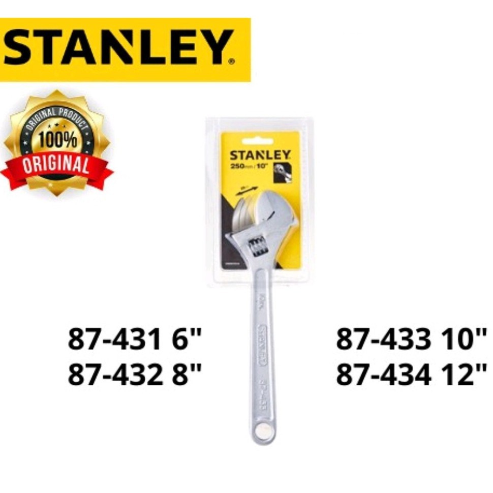 [100% Original] Stanley adjustable spanner wrench 6" - 12" spanar adjustable spanner adjust ...