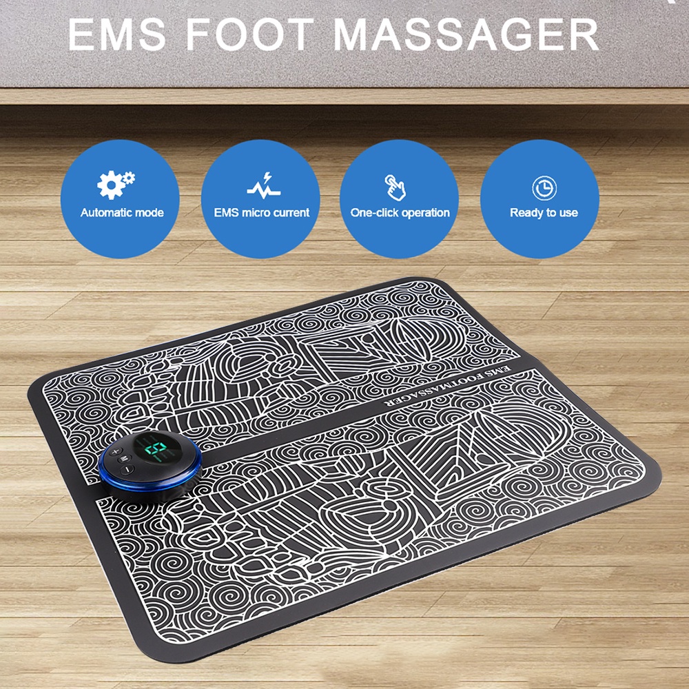 Pengurut Kaki Ems Foot Massage Pad Feet Simulator Patch Koyok Detox 6144