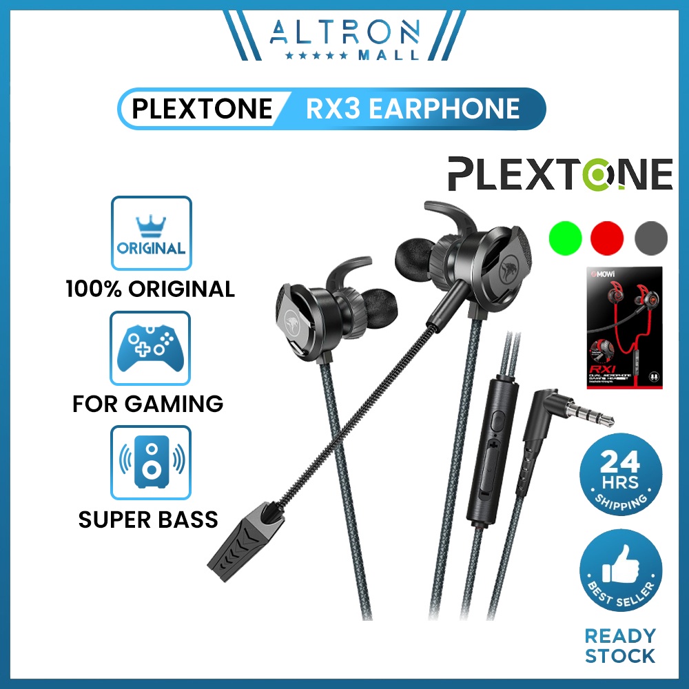PLEXTONE XMOWI RX3 RX1 Gaming Earphone Headphone with Dual Microphone ...