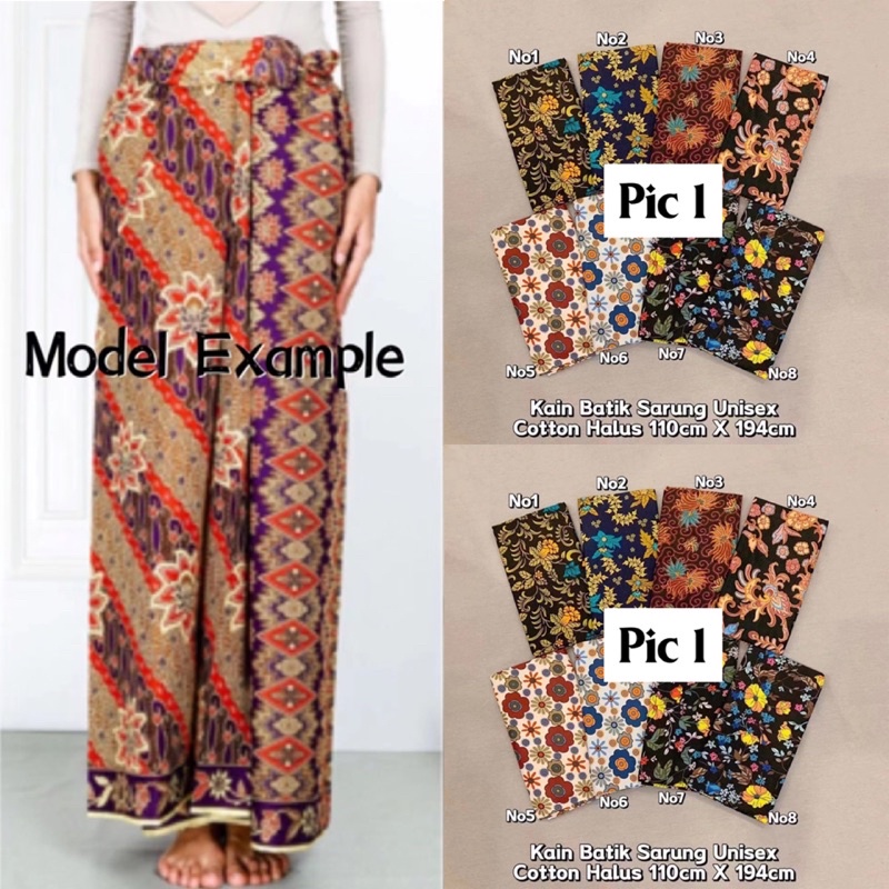 Muslimah Kain Batik Floral Sarong Batik Unisex | Shopee Malaysia