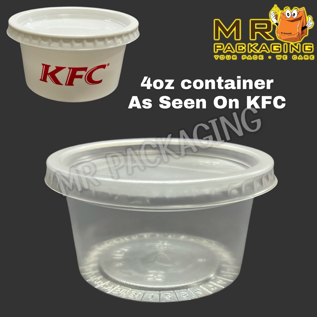4oz Round Container with Lid [ 100sets± ] EC E115T - Disposable Plastic ...