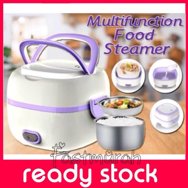 PURPLE Multifunction Portable Electric Mini Rice Cooker Lunch Box Steam ...