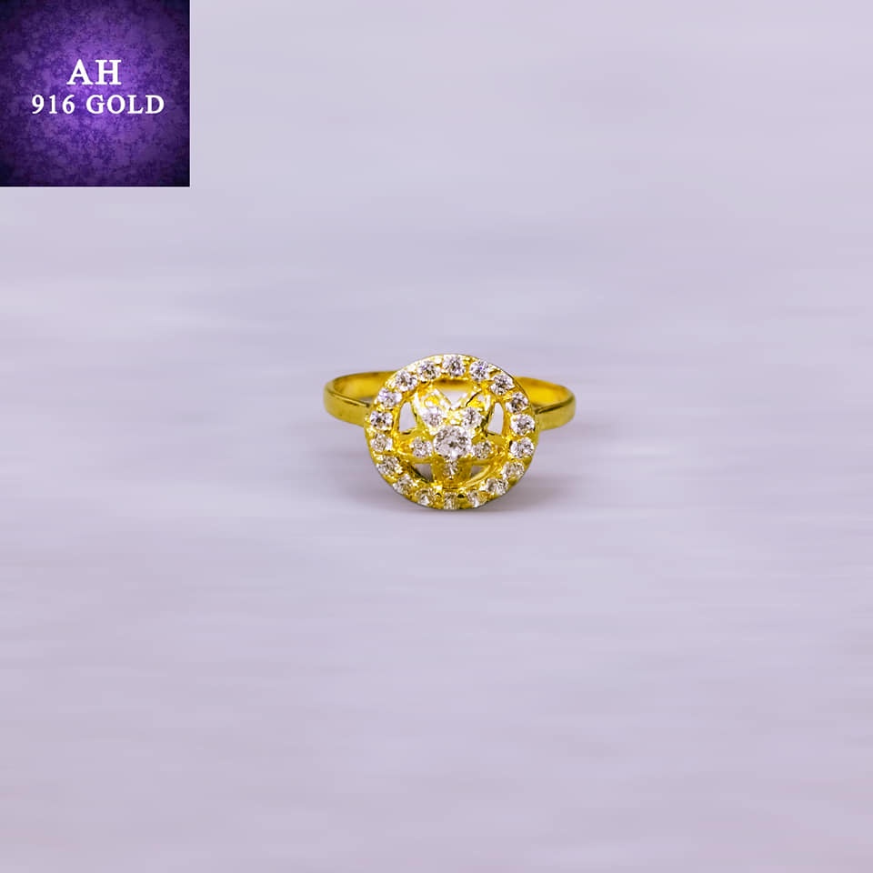 Cincin Tunang Emas 916 Size 11,13/Merisik/Kahwini/Nikah/Engagement Ring ...