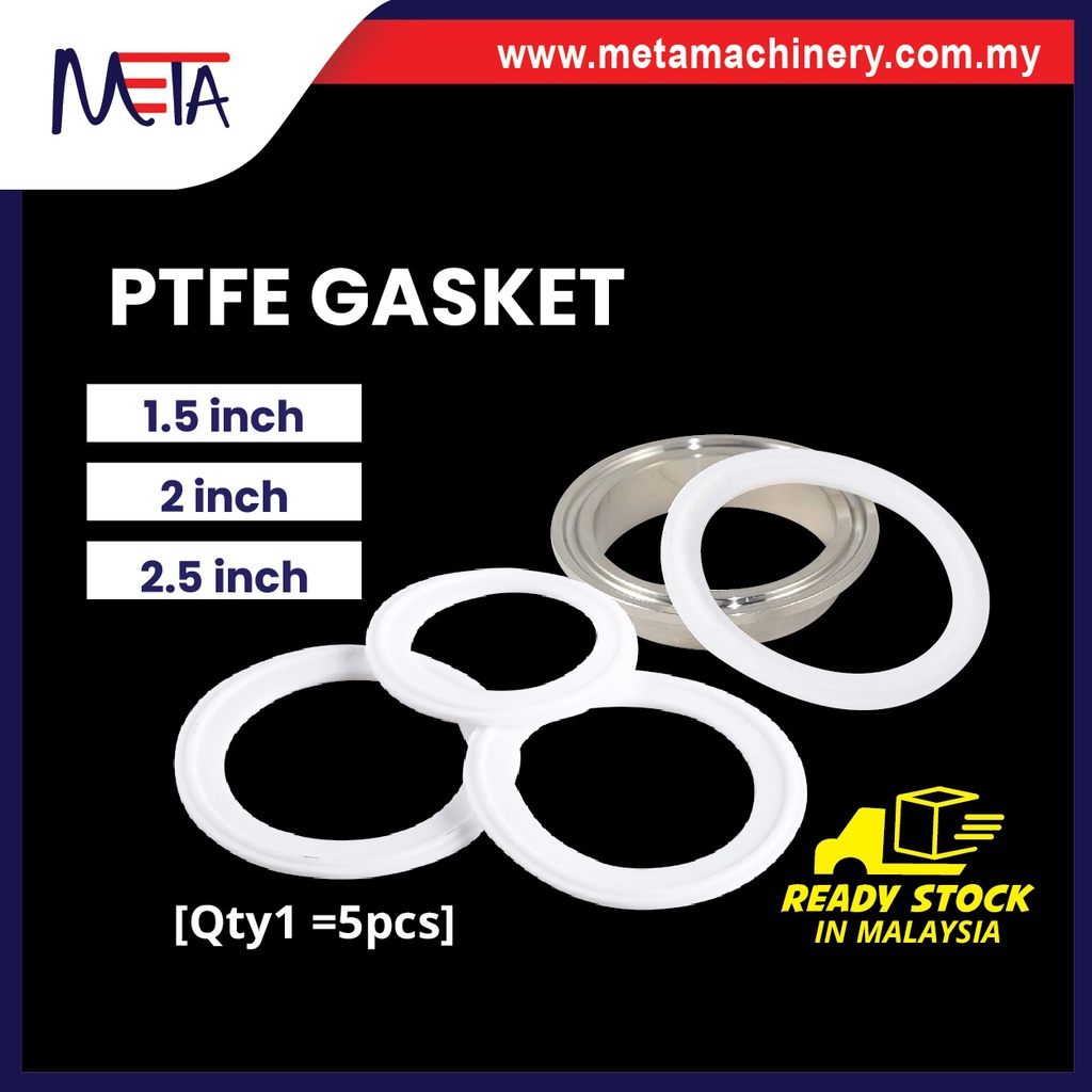 PTFE (Teflon) Gasket Ring Piping Connector Gasket PTFE Clamp Gasket for ...
