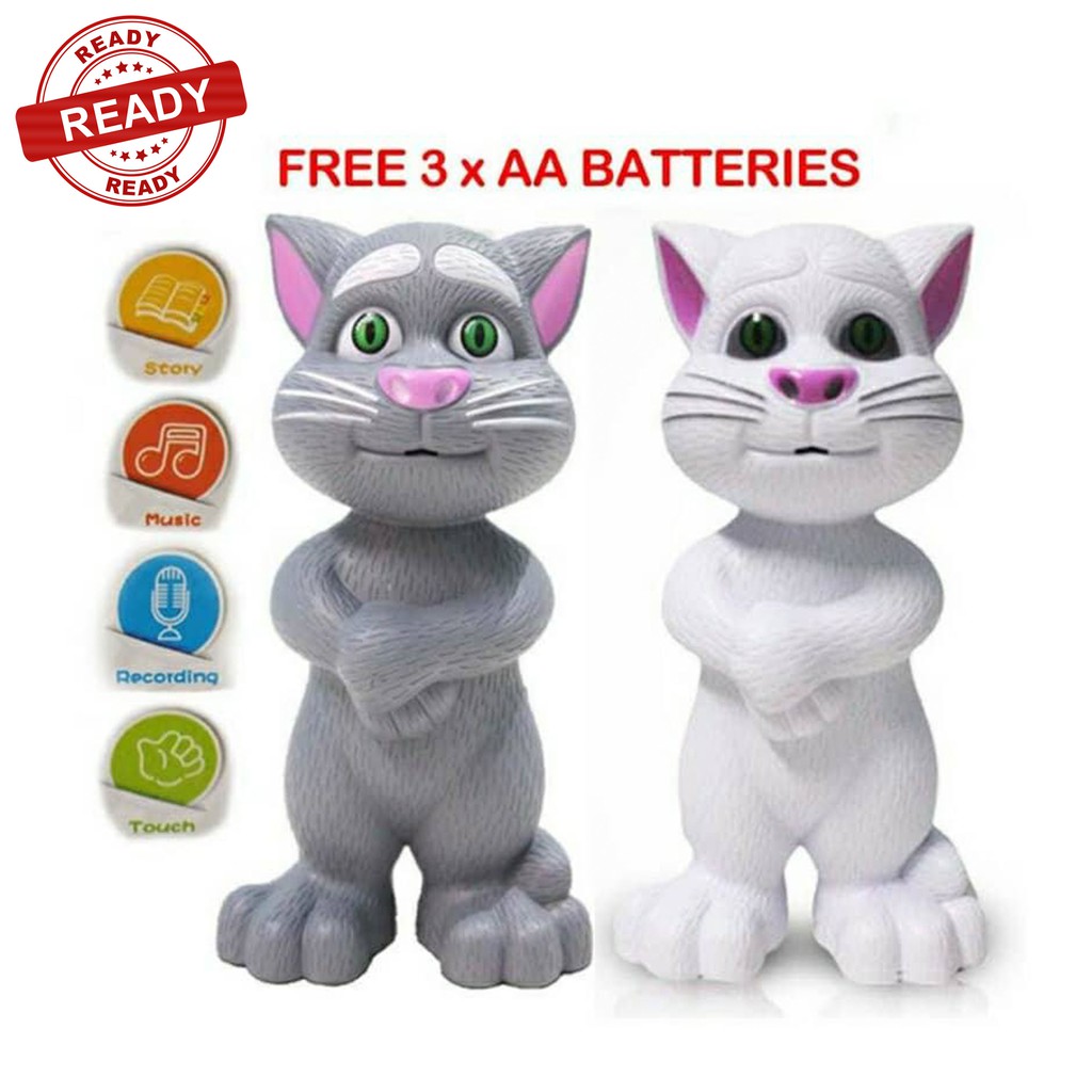 4 In 1 Intelligent Talking Tom Cat For Kids (Free Batteries) | Shopee ...