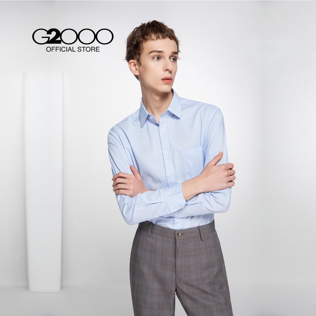 G2000 Men CVC Long Sleeve Formal Shirt Smart Fit 21121042 | Shopee Malaysia