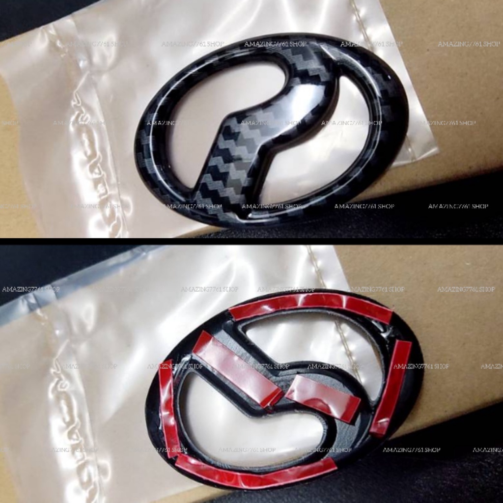 AMAZING PERODUA AXIA STEERING WHEEL LOGO EMBLEM BADGE DECAL FRAME COVER ...