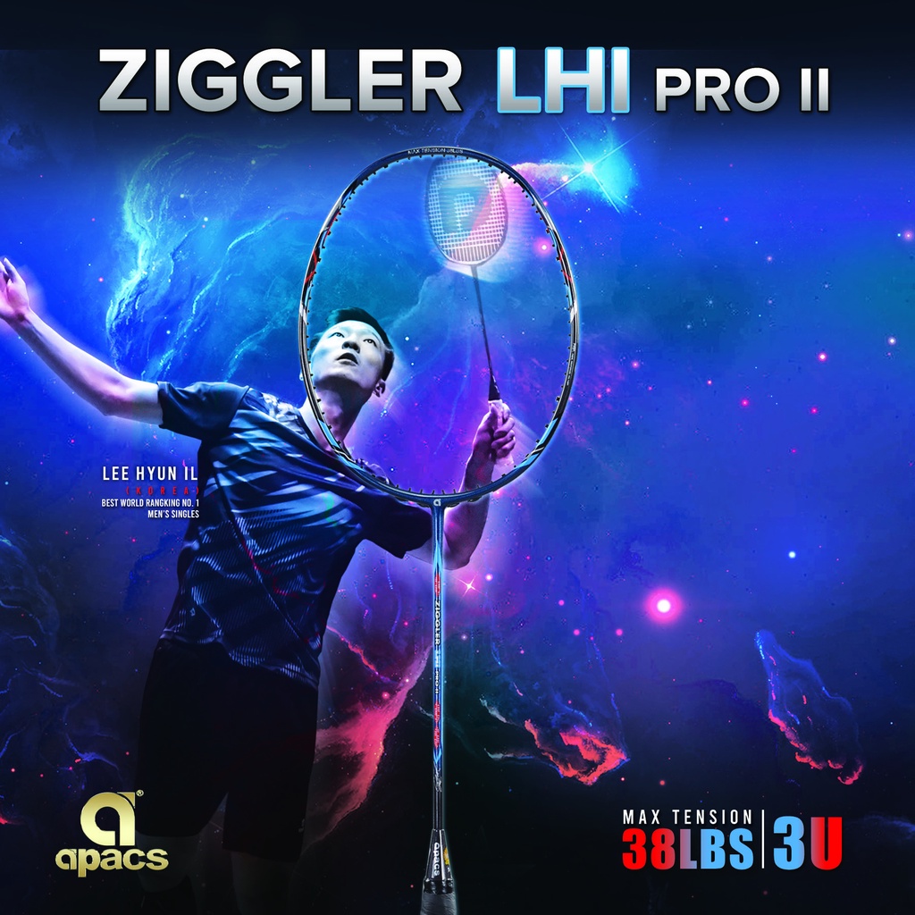 (FREE STRING & GRIP) APACS BADMINTON RACKET ZIGGLER PRO LHI II | Shopee ...