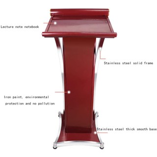 117x49x49cm Rostrum Lecterns Stainless Steel Speaking Podium ...