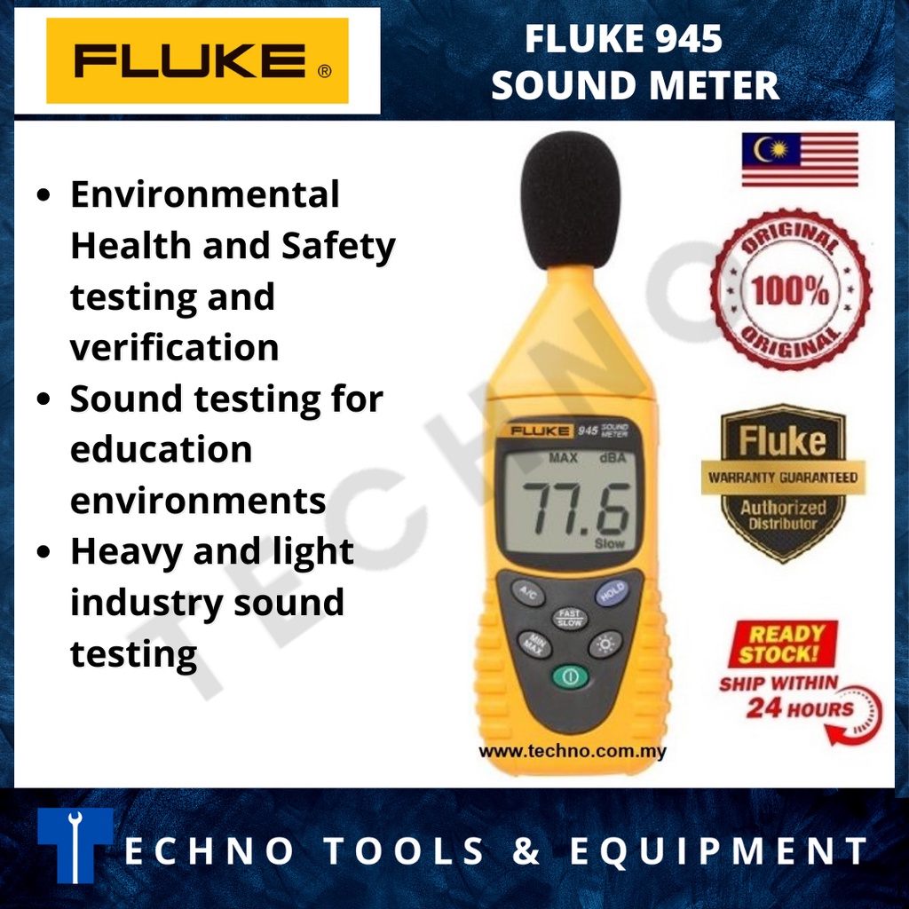 FLUKE 945 SOUND METER (FK 945) - 100% Brand New & Original | Shopee ...