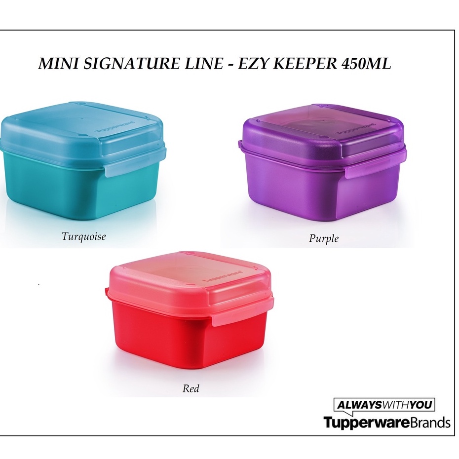 Mini Signature Line 450 ml Tupperware (1Unit) Color Purple / Turquoise ...